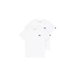 Alpha Industries Damen T-Shirt &raquo;Basic T-Shirt SL 2 Pack&laquo; wei&szlig; S