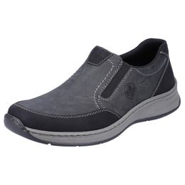 Rieker Herren Slipper , Schlupfschuh, Halbschuh mit Stretcheins&auml;tze grau 40