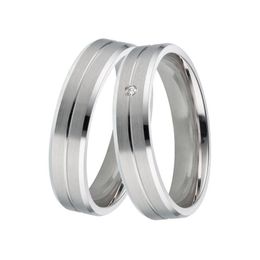 DOOSTI Unisex DOOSTI Trauring &raquo;Schmuck Geschenk Silber 925 Trauring Ehering Partnerring LIEBE&laquo; Made in Germany, wahlweise mit oder ohne Brillant 