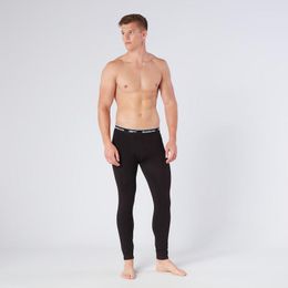 Reebok Herren Lange Unterhose &raquo;JOHNY&laquo; basic, lang, atmungsaktiv, mit Logo, breiter Bund, Baumwollmix schwarz L (6)