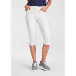 Arizona Damen Caprijeans &raquo;Ultra-Stretch&laquo; extra-eng geschnittene Beinform, hoher Bund, in Capri-L&auml;nge wei&szlig; 42, N-Gr