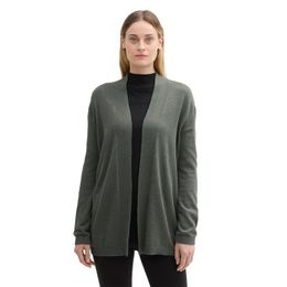 Tom Tailor Damen Tom Tailor Cardigan mit Schalkragen gr&uuml;n M (38)
