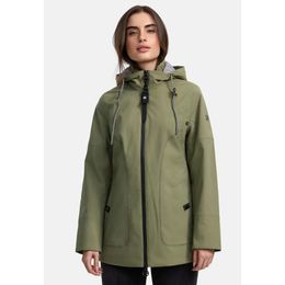 Manisa Damen Manisa Regenjacke mit Kapuze mit abnehmbarer Kapuze braun 46