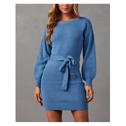 Milan Kiss Strickkleid in Hellblau - 64% | Gr&ouml;&szlig;e S | Damen-kleider