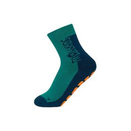 Trollkids Anti-Rutsch-Socken "Kids" in Dunkelblau/ Gr&uuml;n - 38% | Gr&ouml;&szlig;e 23-26 | Babysocken-strumpfhosen