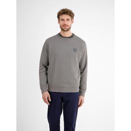 Lerros Herren Lerros Sweater, mit Logo-Badge grau XL