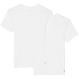 Marc O'Polo Marc O'polo Herren Marc O'Polo T-Shirt &raquo;Essentials&laquo; 2er Pack, Rundhals-Auschnitt, Kurzarm wei&szlig; M