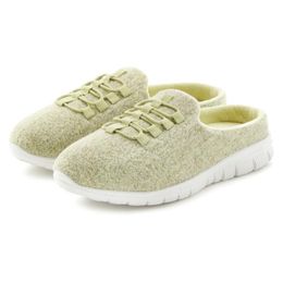 Vivance Damen Hausschuh &raquo;Sneaker&laquo; Slipper, Pantoffel, Pantolette, Clog VEGAN gr&uuml;n 37