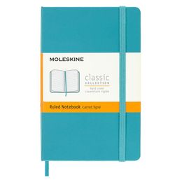 Moleskine Liniertes Notizbuch in T&uuml;rkis - (B)9 x (H)14 cm - 15% | Buero-schulbedarf