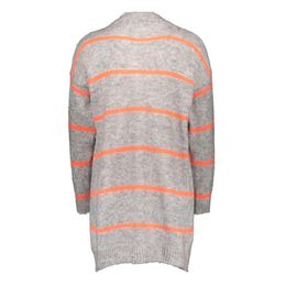 miss goodlife Cardigan in Grau/ Orange - 88% | Gr&ouml;&szlig;e XS | Damen-pullover-cardigans