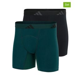 Adidas 2er-Set: Boxershorts in Schwarz/ Gr&uuml;n - 36% | Gr&ouml;&szlig;e L | Herren-waesche