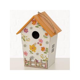 Boltze Vogelhaus "Antonia" in Wei&szlig;/ Orange/ Rosa - (H)21 cm - 51% | Gartendeko