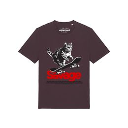Watapparel Shirt 'Savage cat' male Red size XL