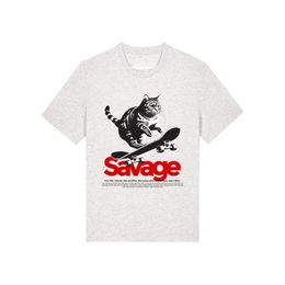 Watapparel Shirt 'Savage cat' male Grey size XL