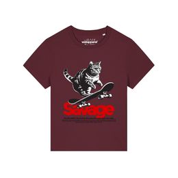 Watapparel Shirt 'Savage Cat' female Red size S
