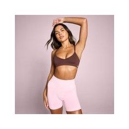 Myprotein MP Damen Tempo Nahtlos Gerafft Front Sport-BH - Fudge - XL