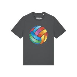 Watapparel Shirt 'Volleyball in Watercolor' male Grey size XXL