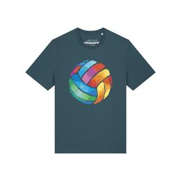 Watapparel Shirt 'Volleyball in Watercolor' male Blue size XXL