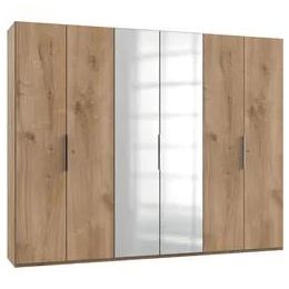 Kleiderschrank wimex "Level by fresh to go", braun (plankeneichefarben), B:300cm H:236cm T:58cm, Schr&auml;nke, Kleiderschrank, mit Spiegelt&uuml;ren