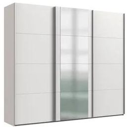 Schwebet&uuml;renschrank wimex "Barmbek Schlafzimmerschrank Garderobenschrank", wei&szlig; (wei&szlig;, spiegel), B:270cm H:236cm T:64cm, Holzwerkstoff, Schr&auml;nke, Schwebet&uuml;renschrank, Kleiderschrank mit 2 Stoffboxen und 2 zus&auml;tzlichen B&ouml;den, Spiegelt&uuml;r