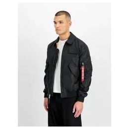 Bomberjacke Alpha Industries "CWU 36/P TT", Herren, Gr. 3XL, schwarz, Web, Obermaterial: 100% Nylon, unifarben, regular fit normal, Jacken Bomberjacke