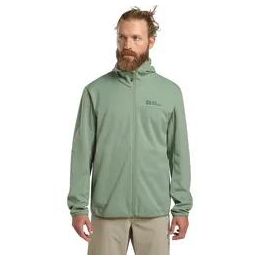 Softshelljacke Jack Wolfskin "FELDBERG HOODY M", Herren, Gr. XL (54/56), gr&uuml;n (eucalyptus), Obermaterial: 100% Polyester. Futter: 100% Polyester, Jacken Softshelljacke