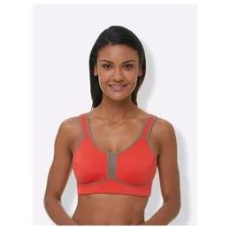 Sport-BH Viania, Damen, Gr. 85, Cup C, rot (korallenrot), 47% Polyamid, 41% Polyester, 12% Elasthan, BHs Sport-BH Sportbekleidung