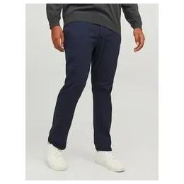 Jack & Jones PlusSize Chinohose "JPSTMARCO JJDAVE LC NOOS PLS", Herren, Gr. 40(XXXL), L&auml;nge 32, blau (navy blazer), Web, Obermaterial: 98% Baumwolle, 2% Elasthan, JACK & JONES PLUSSIZE, unifarben, slim fit kn&ouml;chellang, Hosen Chinohose