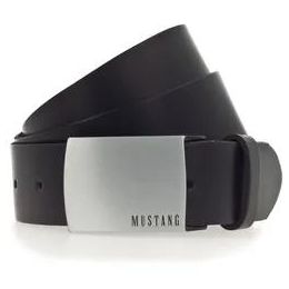 Koppelg&uuml;rtel Mustang "Randy", Herren, Gr. 95, schwarz, Rindsleder, unifarben, G&uuml;rtel Koppelg&uuml;rtel, Rindleder mit Pull-Up Effekt, Logo auf der Koppelschlie&szlig;e, 4 cm, Topseller