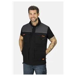 Arbeitsweste HERO by John Medoox "Pro Workwear Arbeits-Cargoweste Outdoor", Herren, Gr. M, grau (anthra, schwarz), angeraute Sweatware, 65% Polyester, 35% Baumwolle, regular fit, Westen Arbeitsweste, Arbeits-Cargoweste Outdoor Funktionsqualit&auml;tf&uuml;r Herren