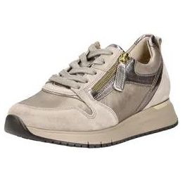 Sneaker Gabor COMFORT "Gabor Comfort Sneaker Leder", Damen, Gr. 39, grau, Leder, Schuhe Sneaker