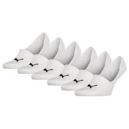F&uuml;&szlig;linge Puma "Puma UNISEX MID CUT FOOTIE 6P ECOM", Herren, Gr. 35-38, wei&szlig;, Baumwollmischung, unifarben, Socken, mit rutschfestem Fersengriff