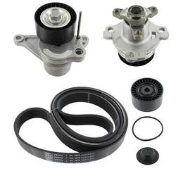 SKF Wasserpumpe + Keilrippenriemensatz VKMC 36086-1 mit Dichtungen f&uuml;r RENAULT ALFA ROMEO DACIA TOYOTA VAUXHALL MERCEDES-BENZ LANCIA NISSAN OPEL 82007