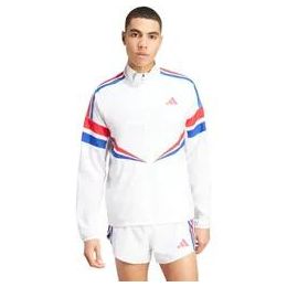 Adidas Lauf-Trainingsjacke Adizero Retro weiss Herren