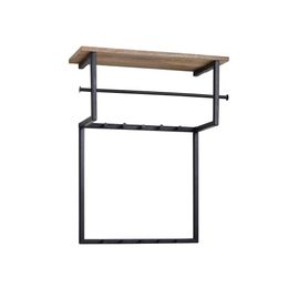 FineBuy Wandgarderobe in Schwarz / Mango / 60x26x76 | Gr.: onesize