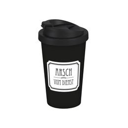 GEDA LABELS Coffee to go Becher A... vom Dienst in Schwarz - 400 ml | Gr.: onesize