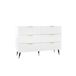 ABRIHOME Sideboard in Wei&szlig; mit Schubladen und viel Stauraum | Gr.: onesize