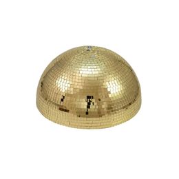 SATISFIRE Discokugel Halb-Spiegelkugel mit Motor D: 40cm in gold | Gr.: onesize