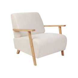 Beliani Sessel LESJA in Beige/Braun - (W) 77 x (H) 79 x (L) 90 cm | Gr.: onesize