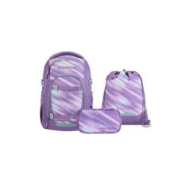 Coocazoo Schulrucksack-Set MATE "Arctic Lights" 3-tlg. in Lila | Gr.: onesize