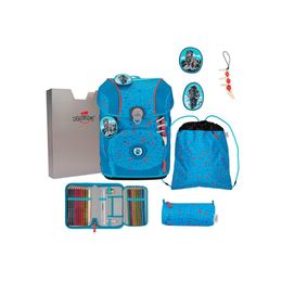 DerDieDas ErgoFlex Tiny Superflash Blue Ice Schulranzenset 5-teilig | Gr.: onesize