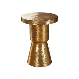 FineBuy Beistelltisch in Gold / Aluminium / 43x43x59 | Gr.: onesize