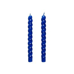 Butlers Stabkerze TWISTED 2er-Set in Blau | Gr.: onesize