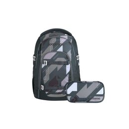 Coocazoo Schulrucksack-Srt MATE "Dark Race" 2-tlg. in Grau | Gr.: onesize