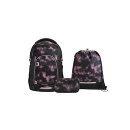 Coocazoo Schulrucksack-Set MATE "Pink Illusion" 3-tlg. in Schwarz/Pink | Gr.: onesize