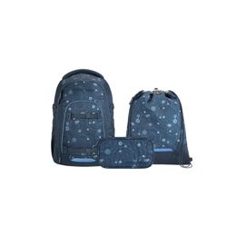 Coocazoo Schulrucksack-Set MATE "Blue Orbit" 3-tlg. in Blau | Gr.: onesize
