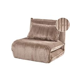 Beliani Einzelsofa LYSEKIL in Braun - (W) 82 x (H) 70 x (L) 74 cm | Gr.: onesize