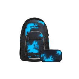 Coocazoo Schulrucksack-Set MATE "Mystic Clouds" 2-tlg. in Schwarz/Blau | Gr.: onesize
