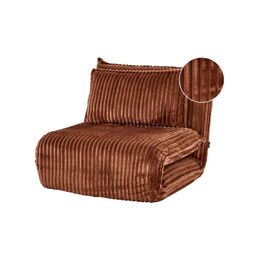 Beliani Einzelsofa LYSEKIL in Braun - (W) 82 x (H) 70 x (L) 74 cm | Gr.: onesize