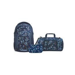 Coocazoo Schulrucksack-Set MATE "Boho Glam" 3-tlg. in Blau | Gr.: onesize